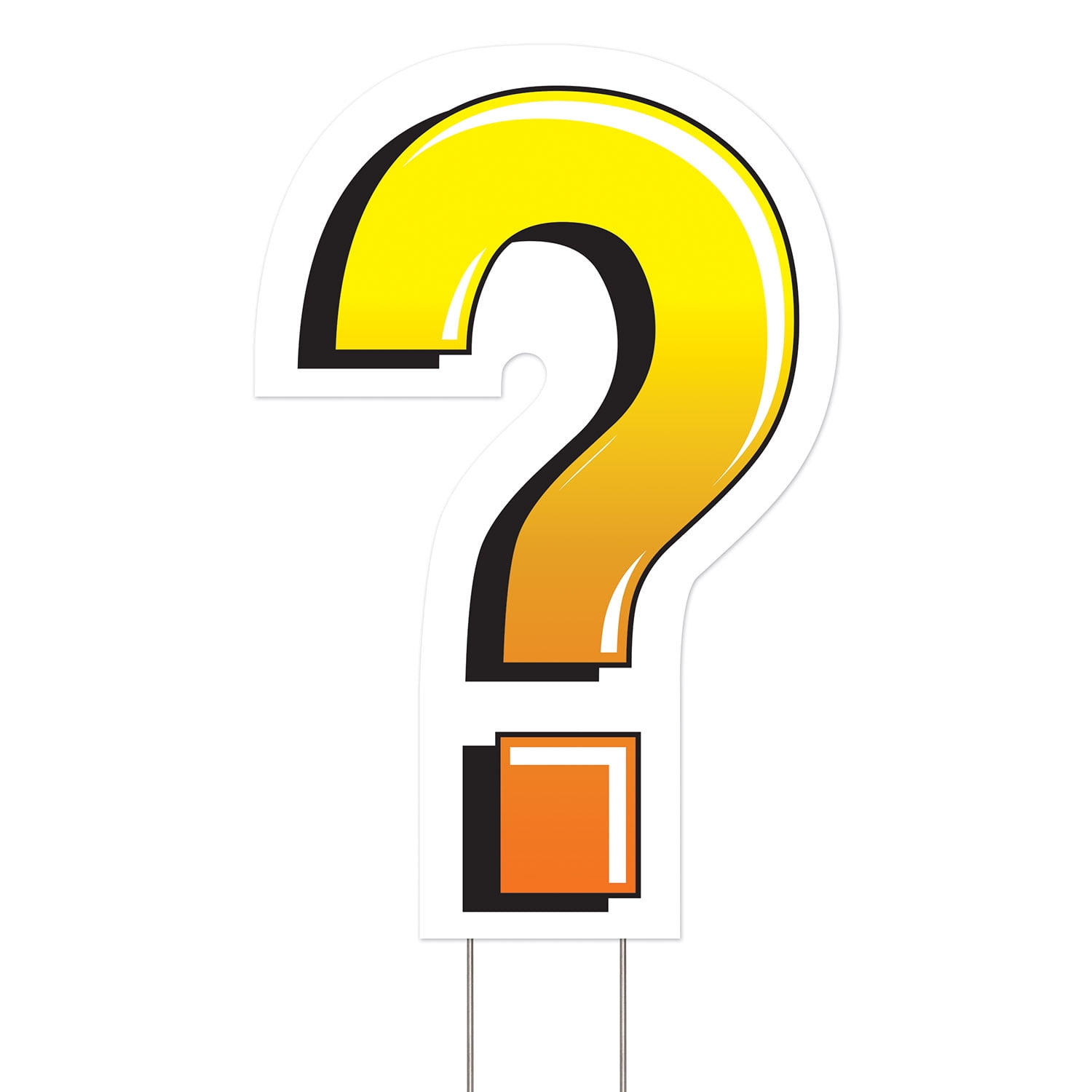 Beistle - Plastic "Question Mark" Yard Sign - 18" - Pack of 3 - Walmart.com