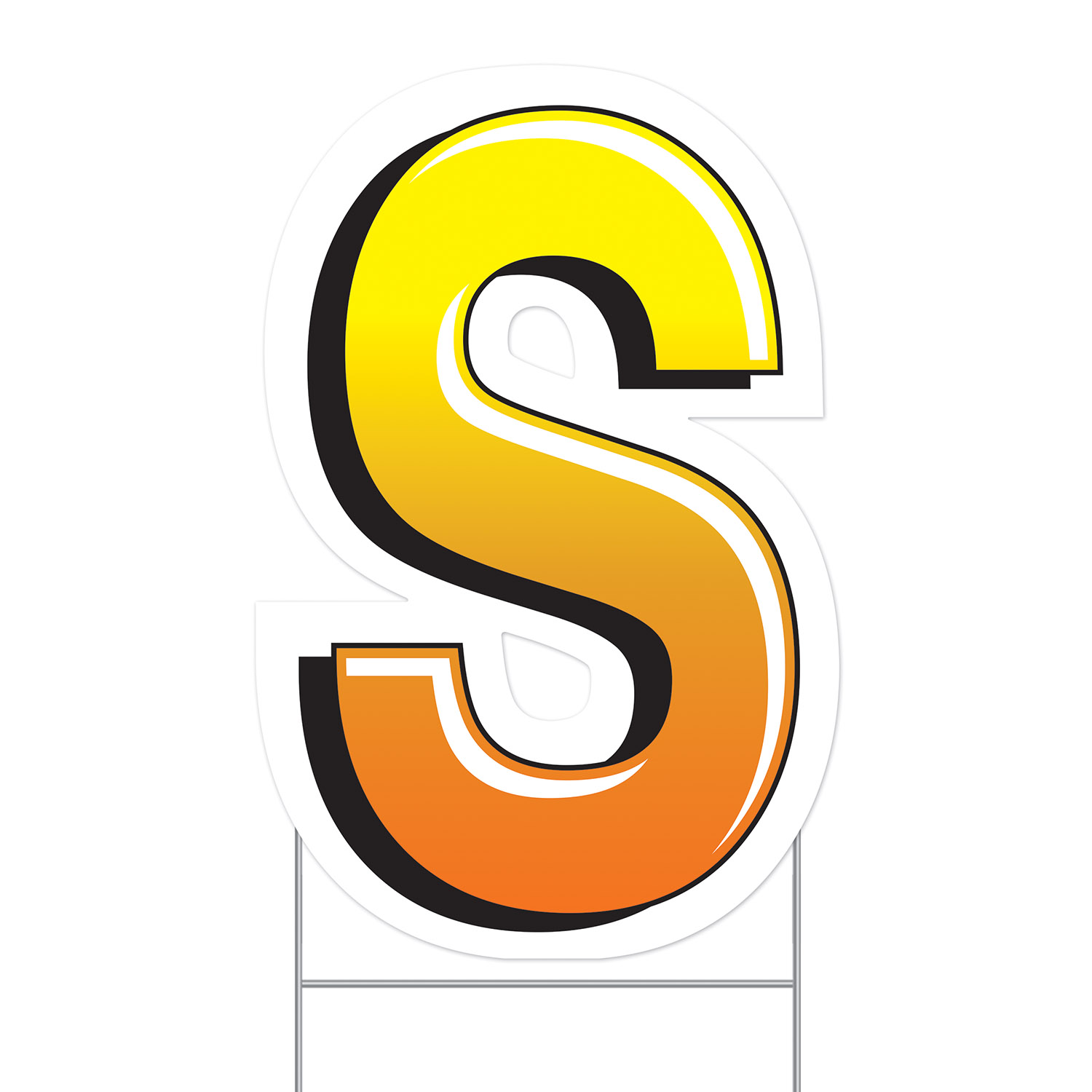 Beistle - Plastic "S" Yard Sign - 18" - Pack of 3 - Walmart.com