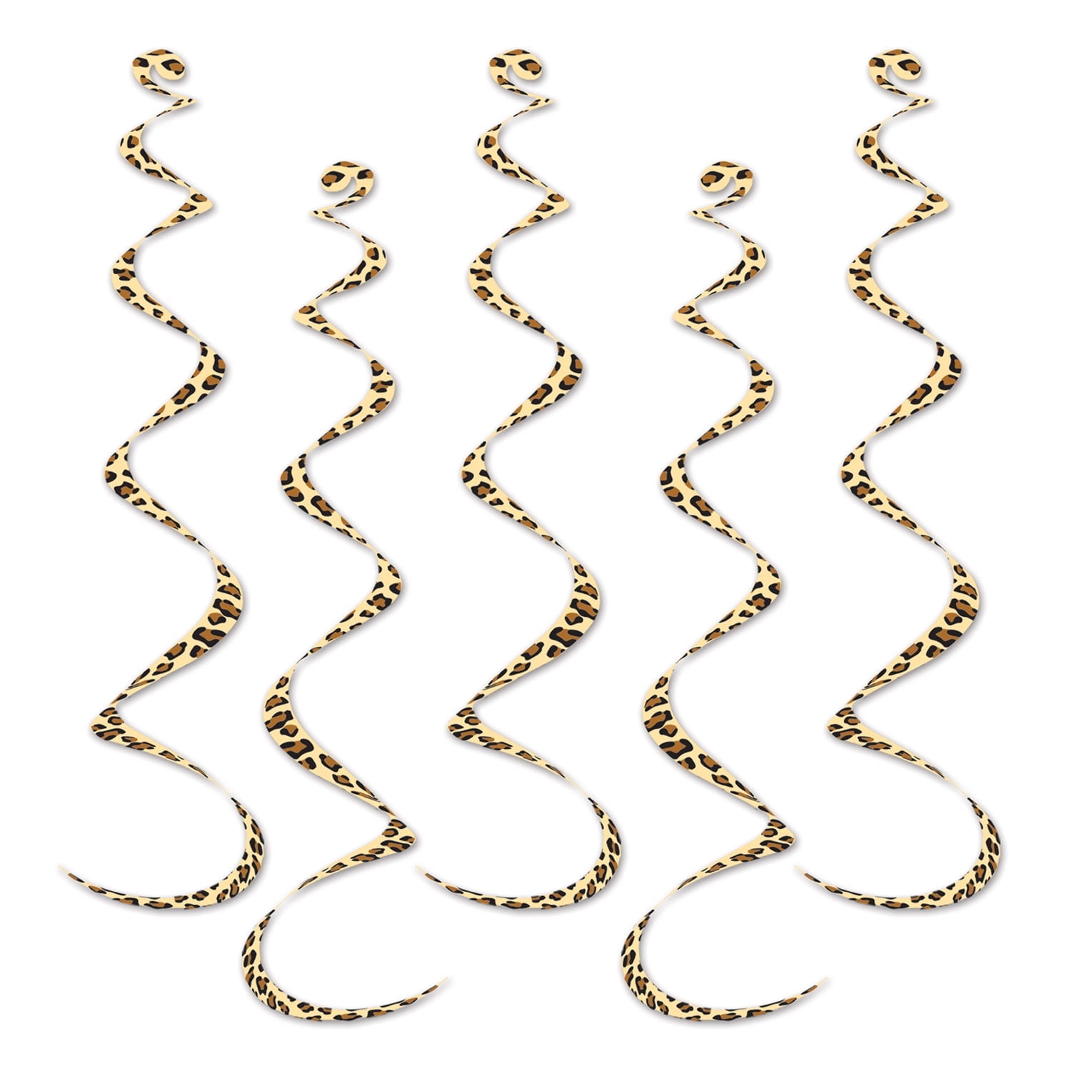 Beistle - Printed Leopard Print Whirls - 24" - Pack of 6 - Walmart.com