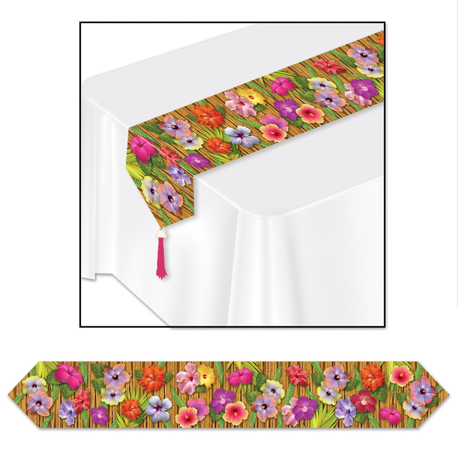 Beistle - Printed Luau Table Runner - 11" x 6' - Pack of 12 - Walmart.com