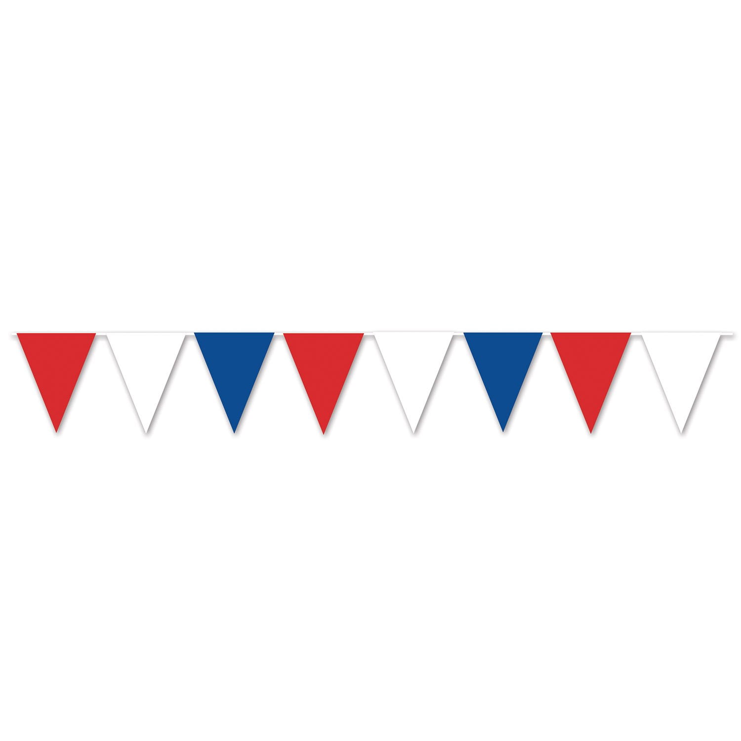 Beistle RWB Pennant Banner, 11" x 12', Red/White/Blue - Walmart.com