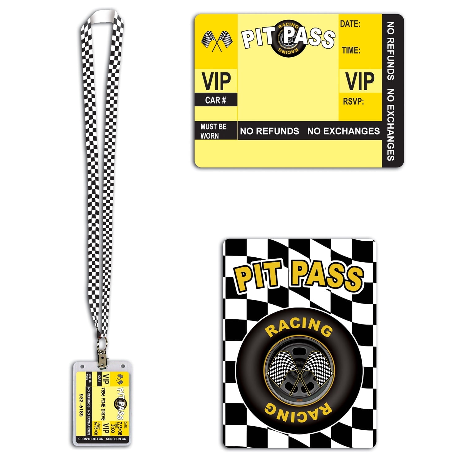 Beistle - Racing Pit Pass - 25" - Pack of 12 - Walmart.com