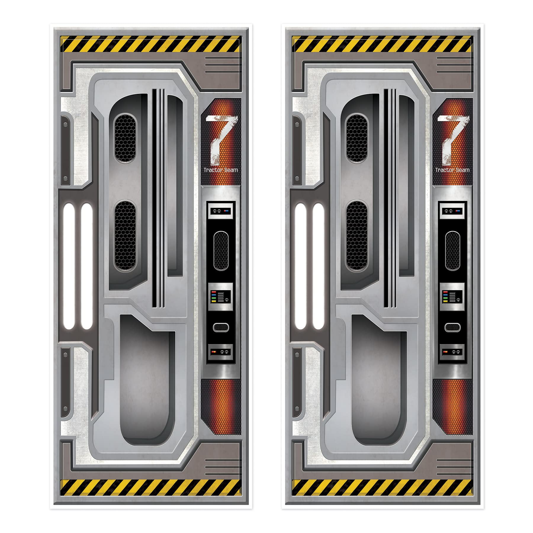 Beistle Set of CORNET 2 Plastic Spaceship Door Covers, Decorations for ...