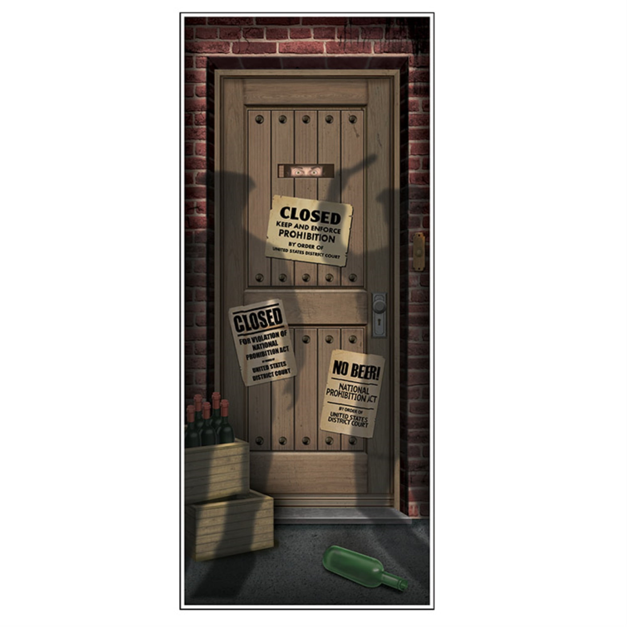 Beistle Speakeasy Plastic Door Cover- 1 pc - Walmart.com