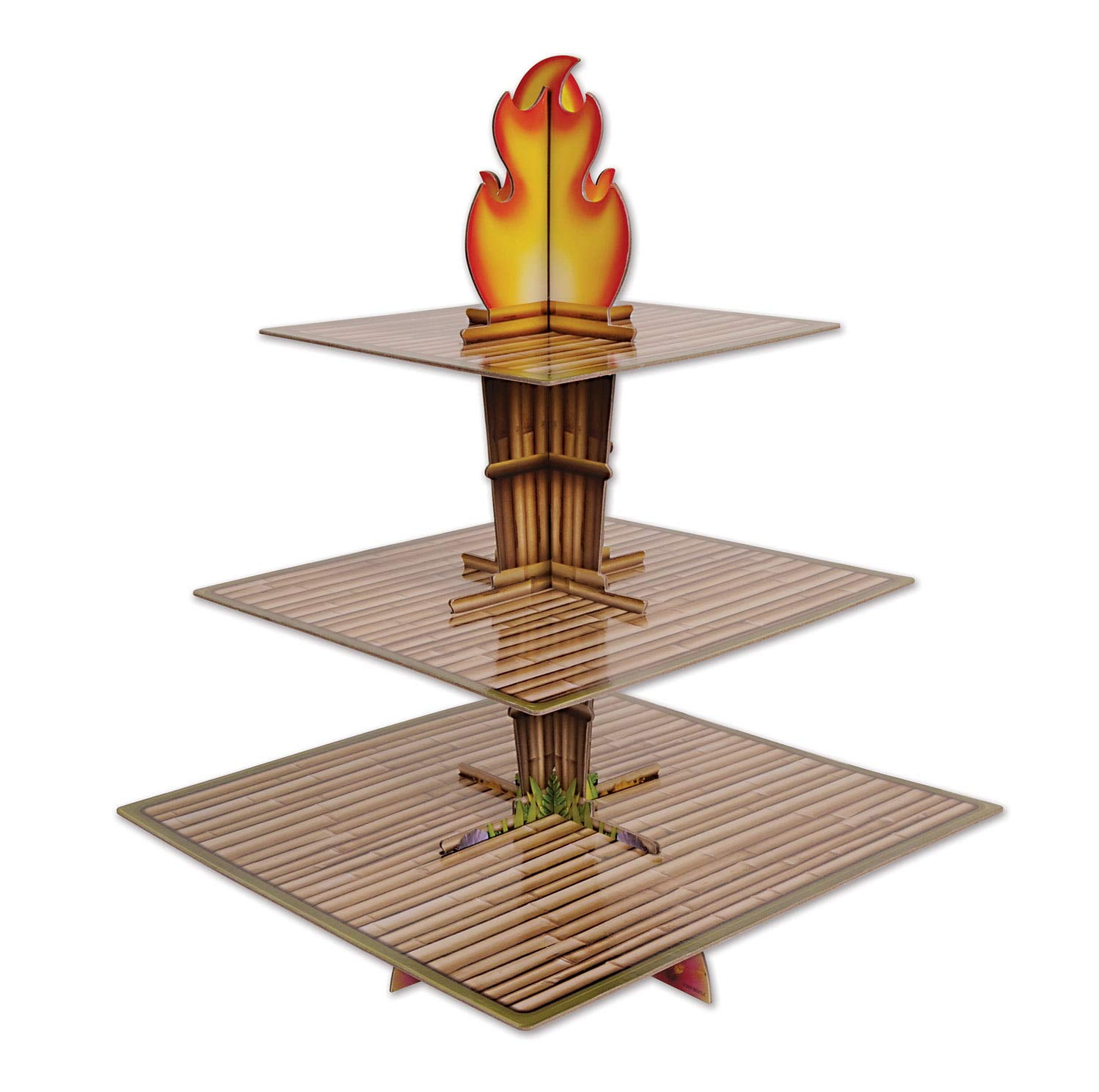 Beistle Tiki Torch Cupcake Stand Luau Theme Cake Holder Display ...