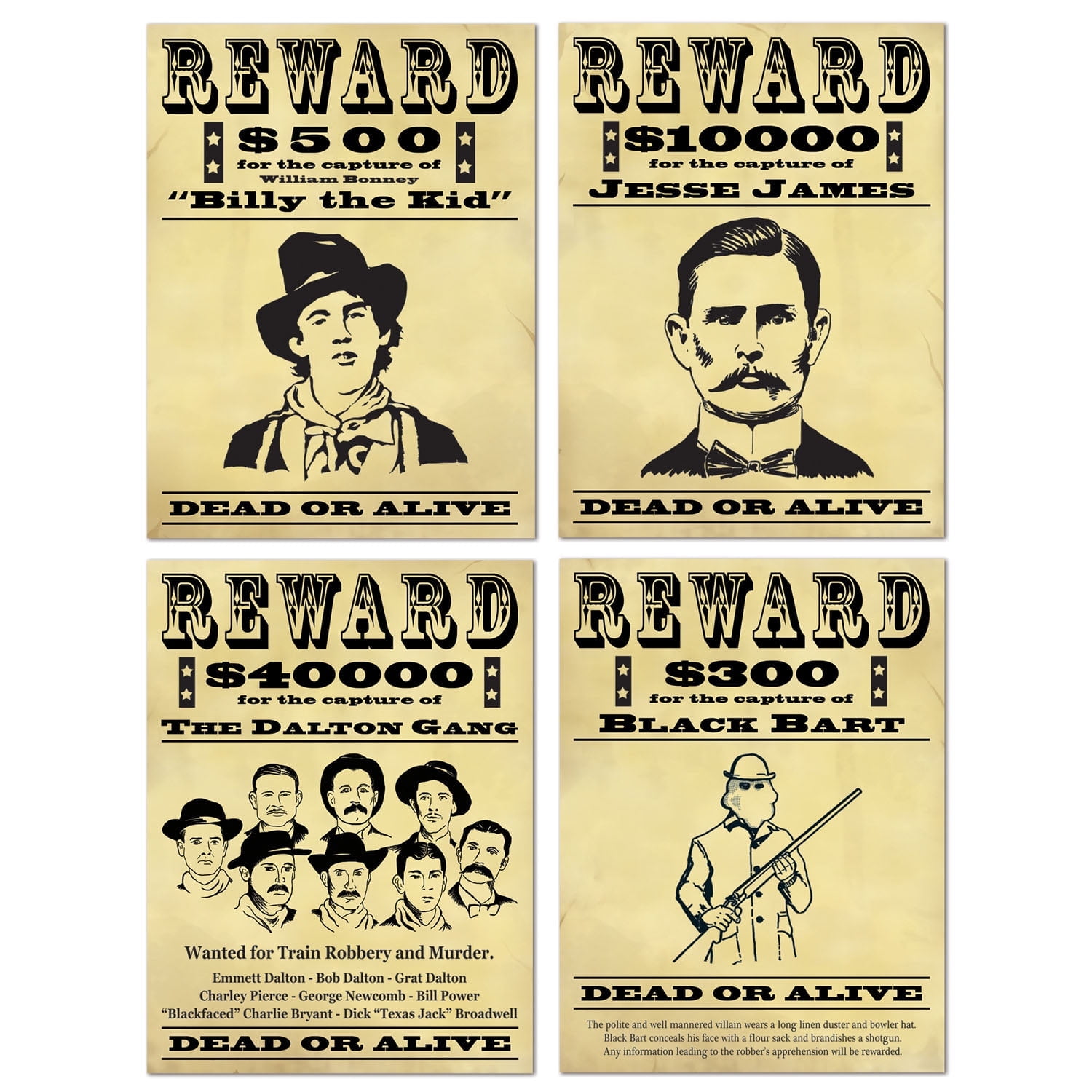 Beistle - Wanted Sign Cutouts - 15¼" - Pack of 12 - Walmart.com