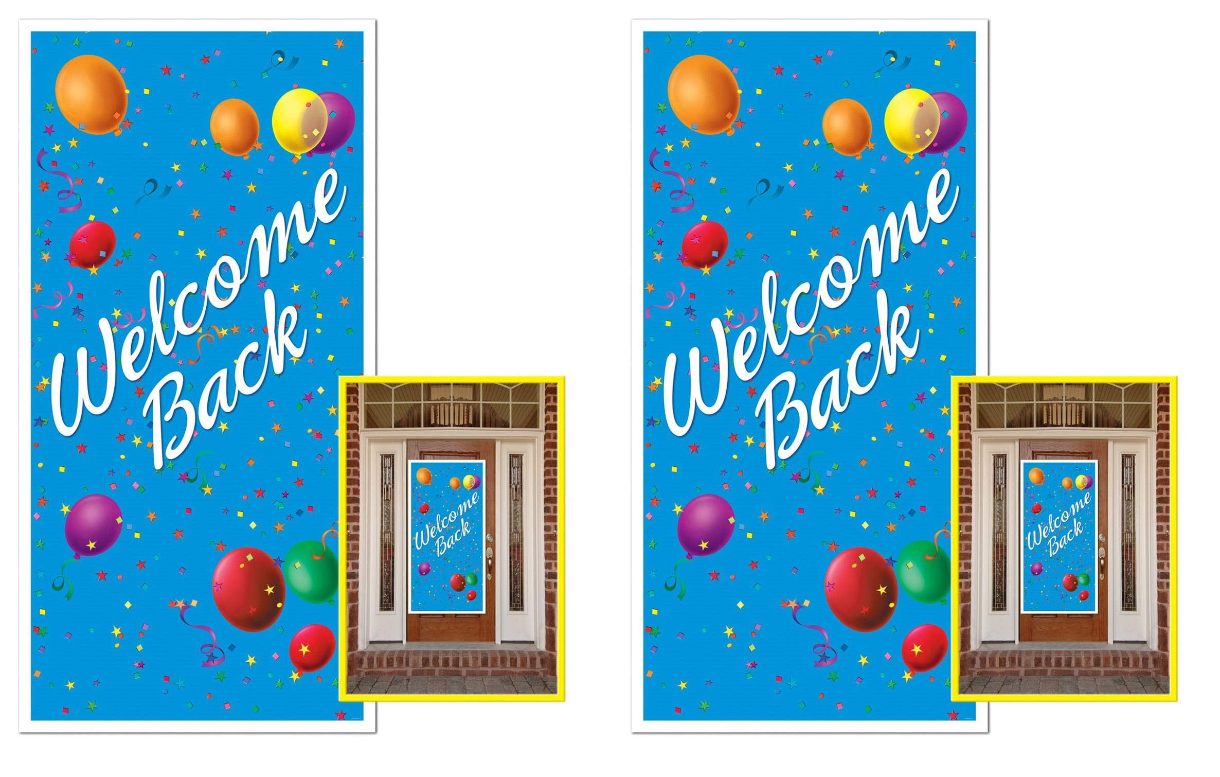 Beistle Welcome Back Door Covers 2 Piece, 30" x 5', Multicolored ...