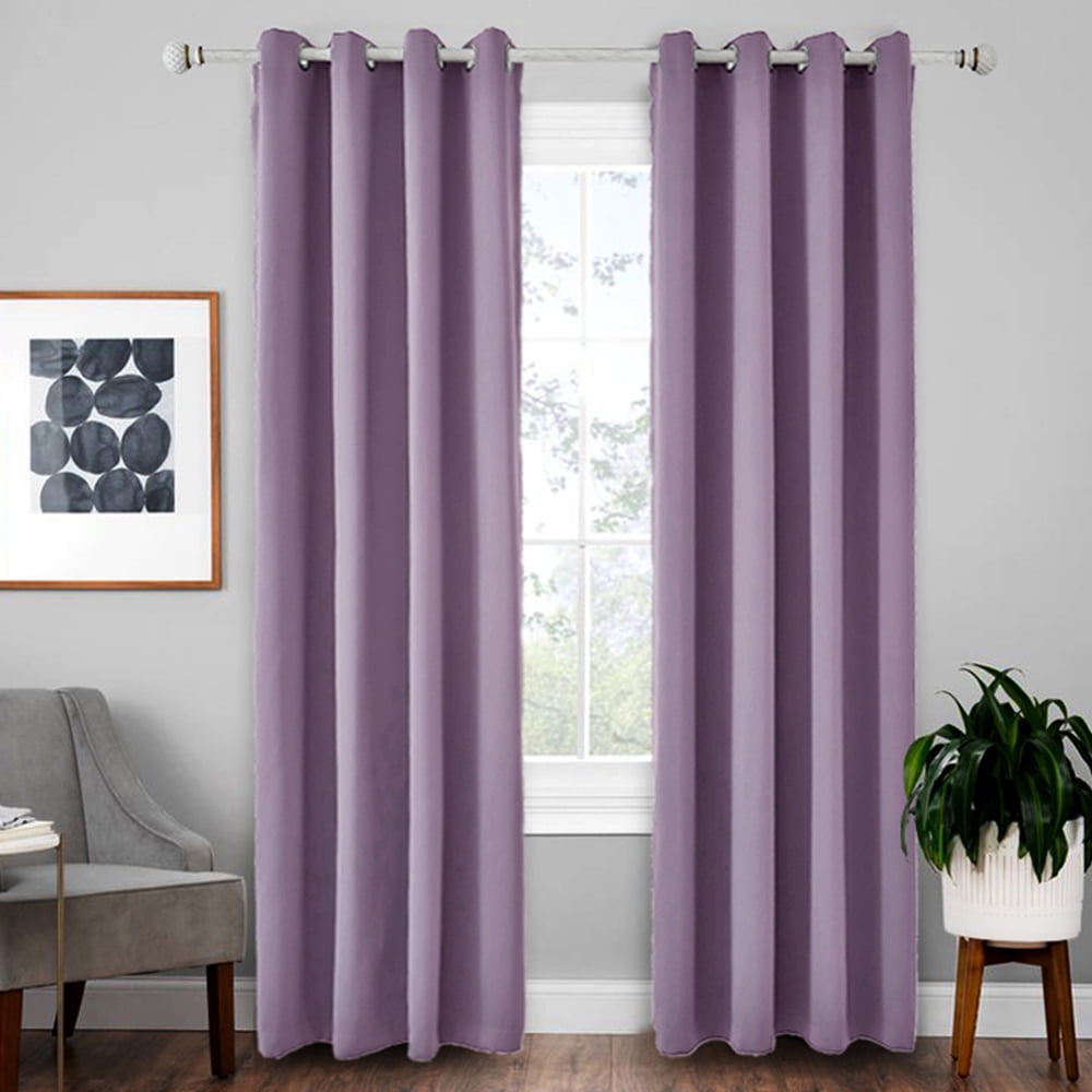 Beiwei Single Curtain Panel Eyelet Ring Top Blackout Window Curtain ...