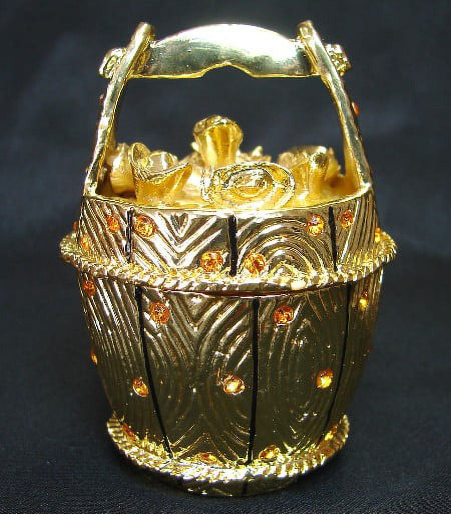 Bejeweled Golden Bucket for Feng Shui Wealth - Walmart.com