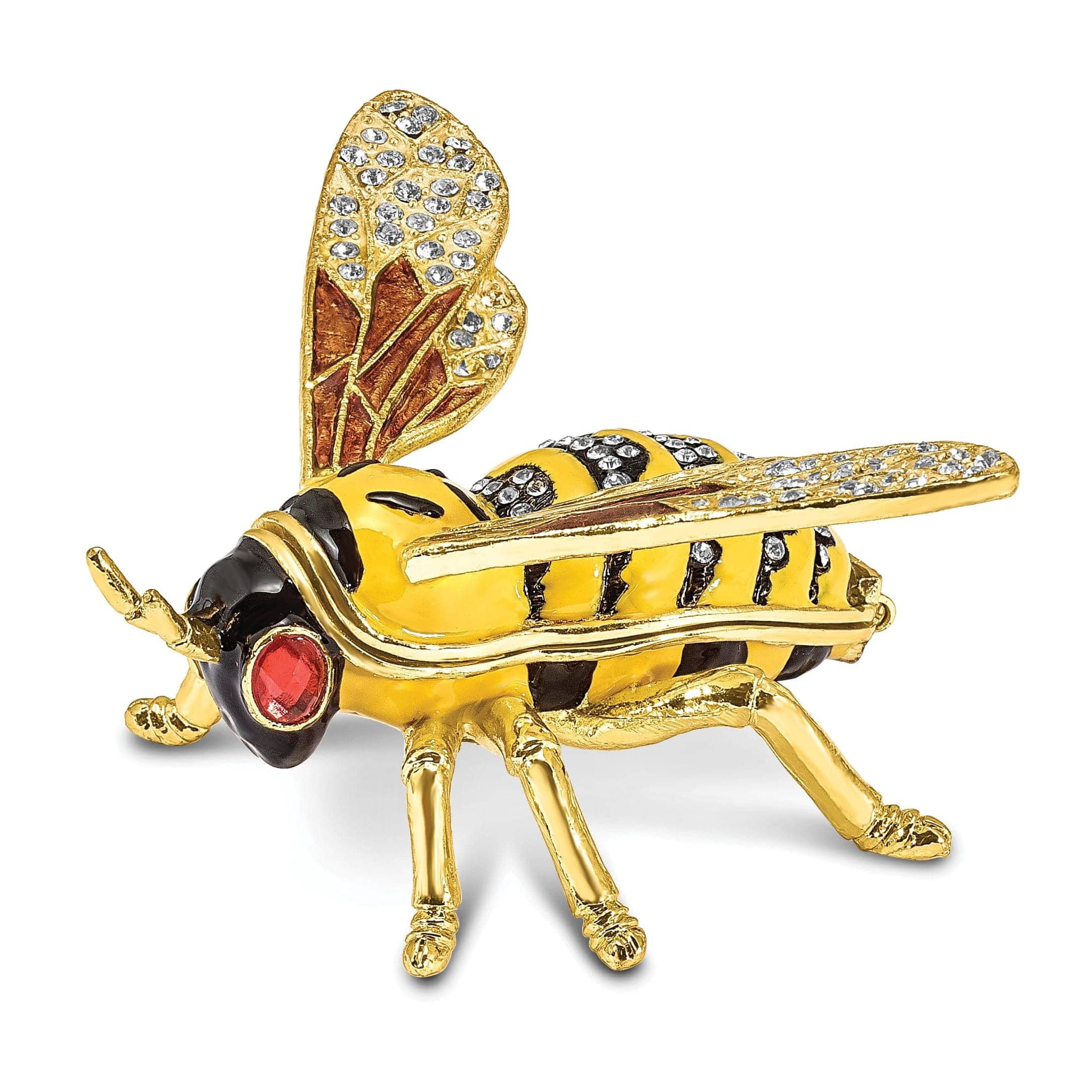 Bejeweled Pewter BUZZ Bumblebee Trinket Box Design - Walmart.com