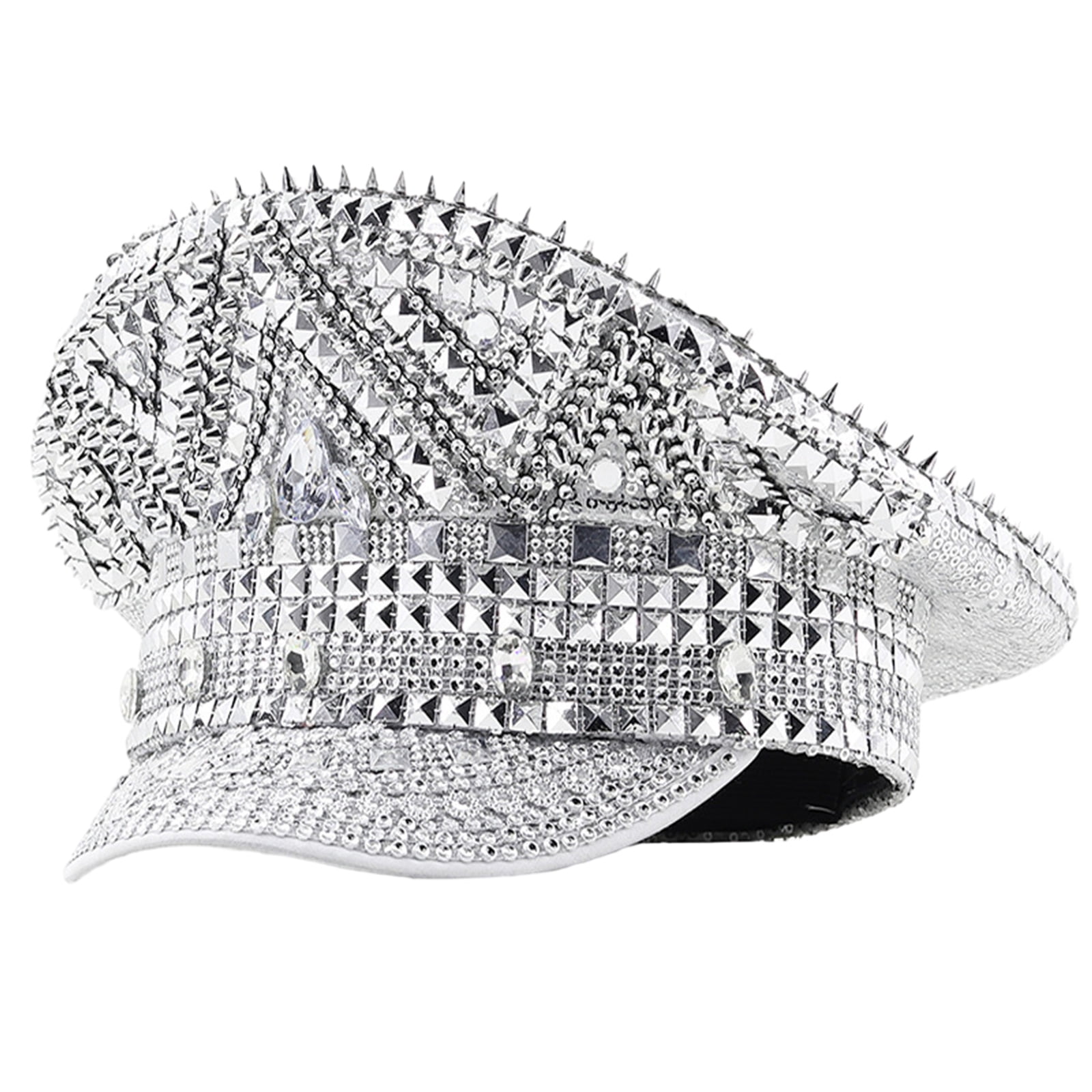 Bejeweled Rhinestones Captain Hat Headwear Sailor Hat for Bachelorette ...