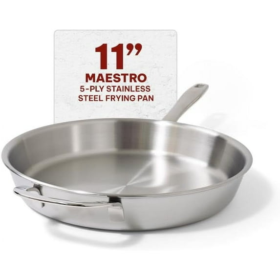 Beka Maestro 11" 5-Ply Stainless Steel Frying Pan – Dishwasher & Oven ...