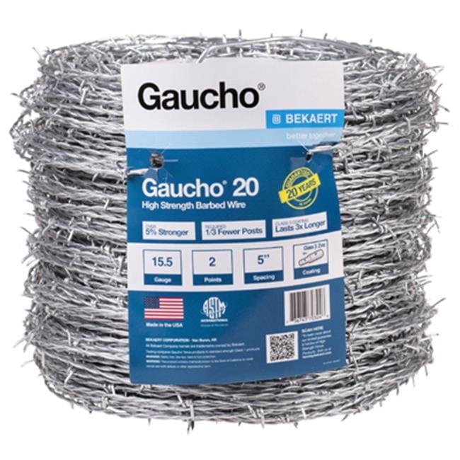 Bekaert 152367 2-Point Gaucho High-Tensile Barbed Wire 1,320 ft., 15.5 ...