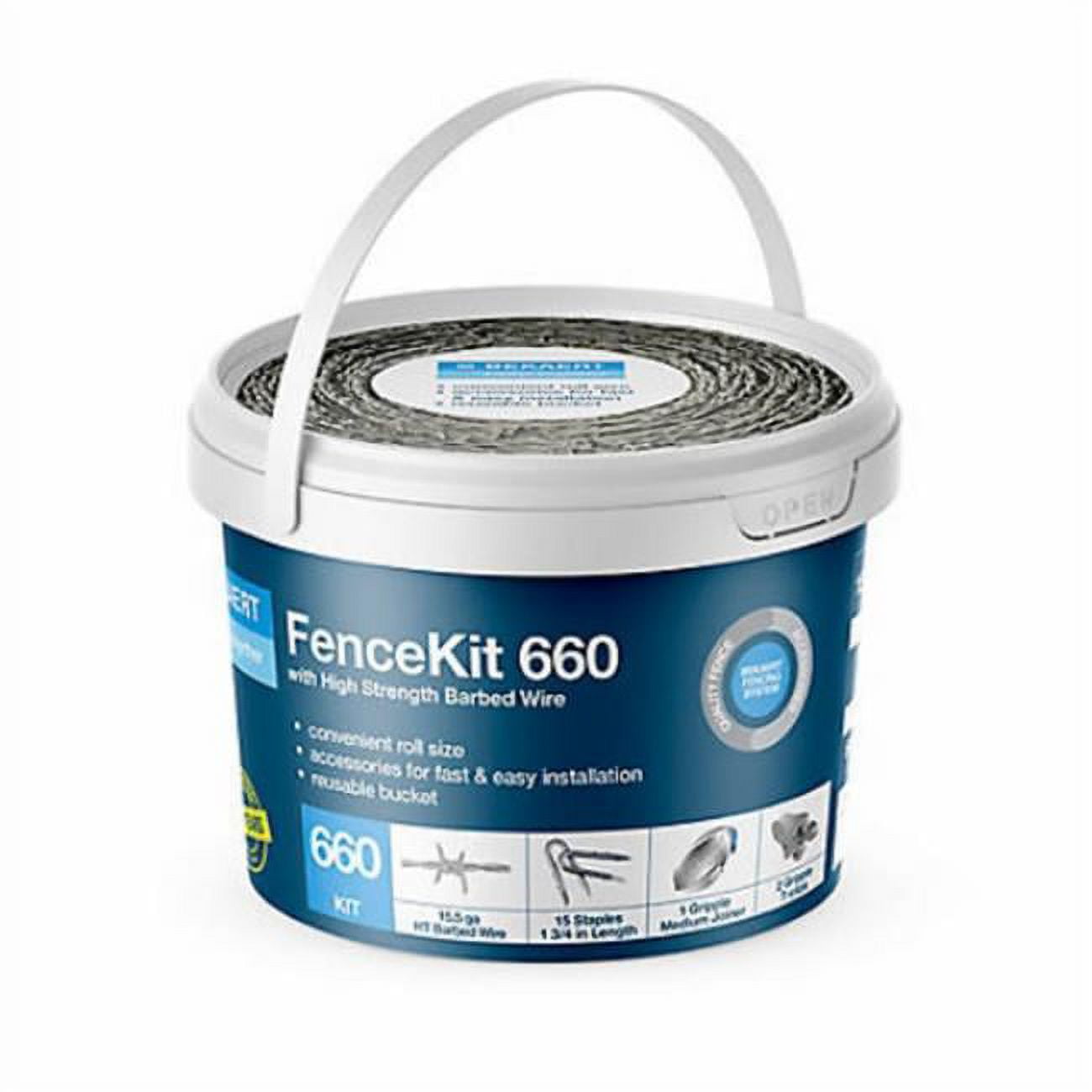 Bekaert Steel Wire Barb Wire Bucket - 660 ft. 15.5 Gauge - 4 Point Cl3 ...
