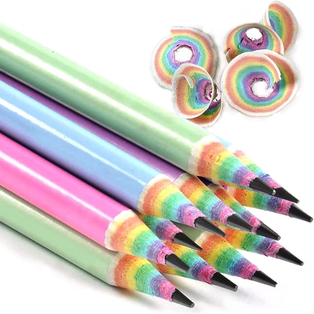Bekayaa 12PCS Rainbow HB Pencils, Adorable Pre-Sharpened Pastel Tones ...