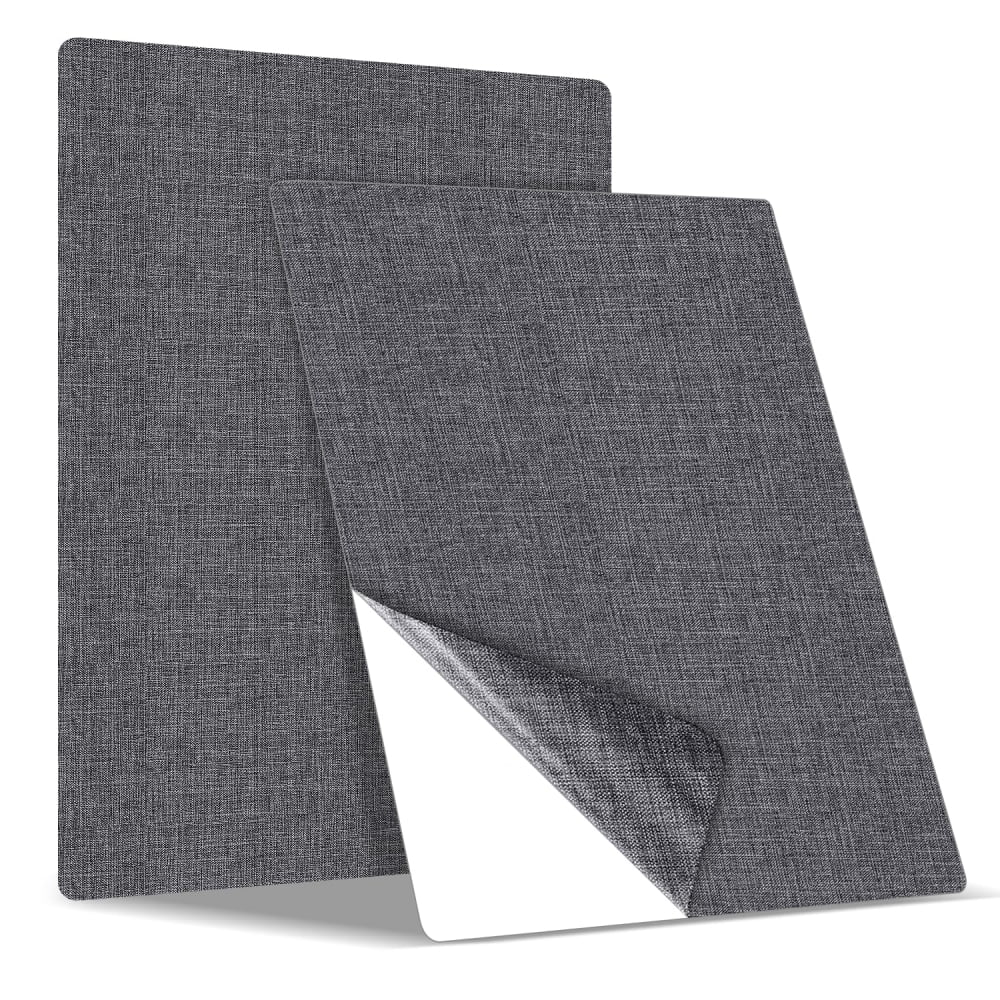 Bekayaa 2 Pcs Grey Self-Adhesive Fabric Patch for Furniture Repair ...