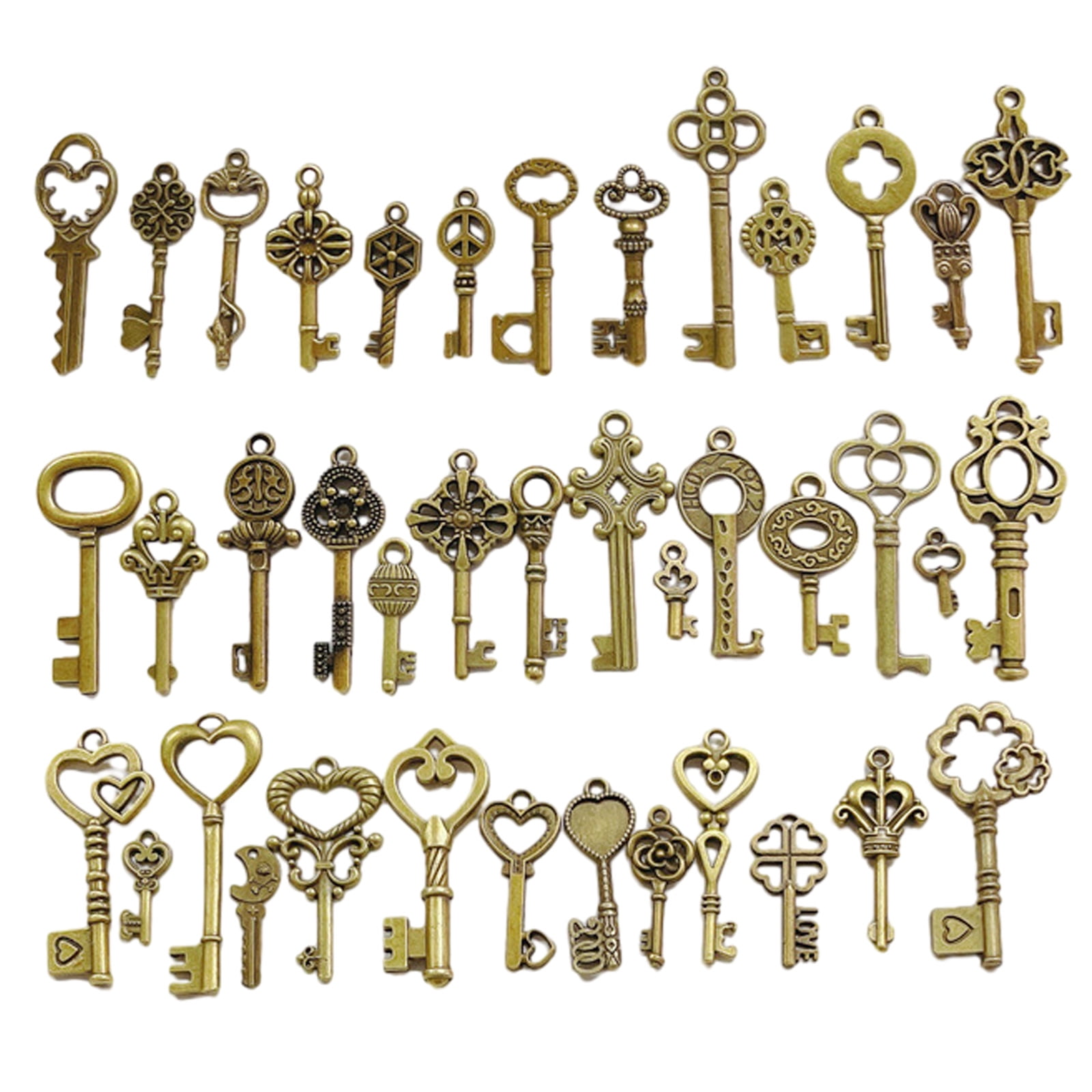 Bekayaa 40 pieces Vintage Keys, Large Bronze Key Decoration, DIY Kits ...