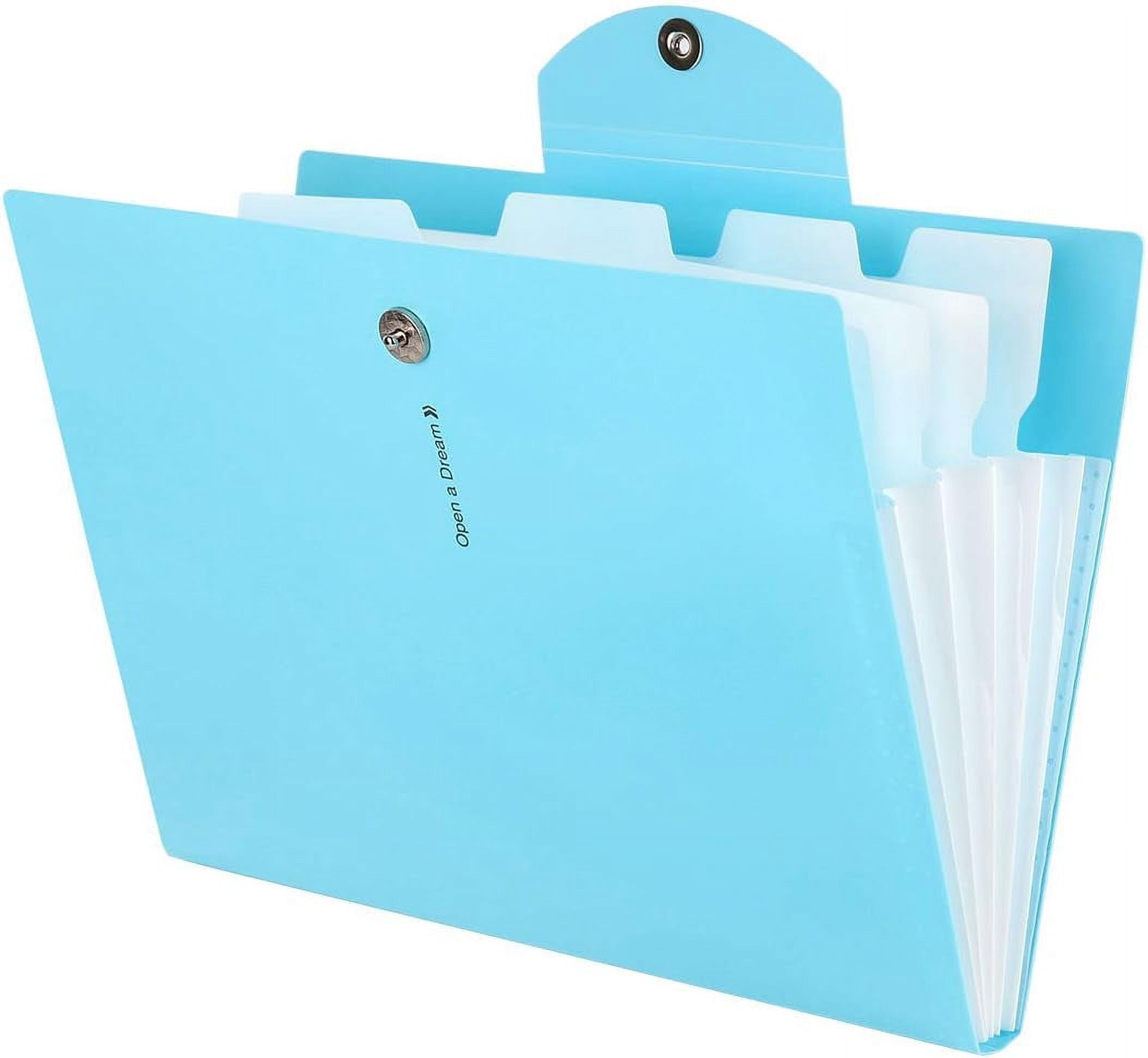 Bekayaa Blue Expandable File Organizer, Accordion Style, Letter Size, 5 ...