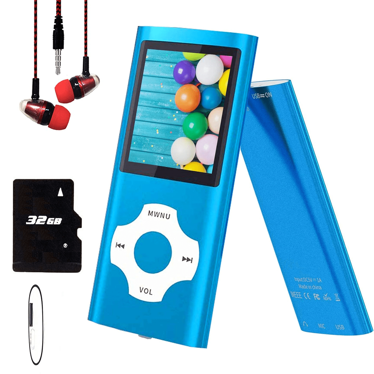 Bekayaa Hotechs MP3 Player, 32GB SD Card, FM & Voice Recording, 1.82 ...