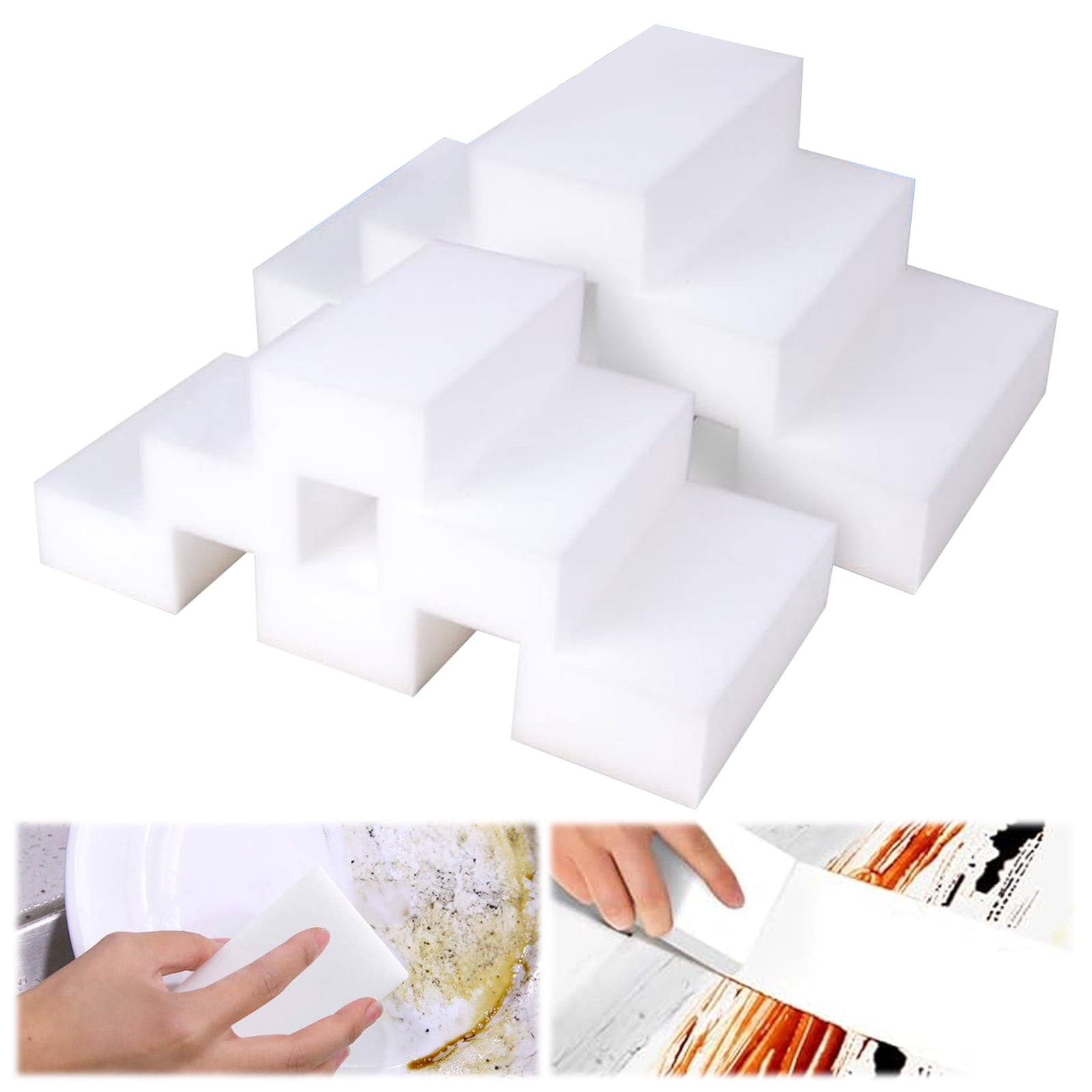 Bekayaa Magic Eraser Sponges, 12-Pack, White, Long-Lasting, Multi ...