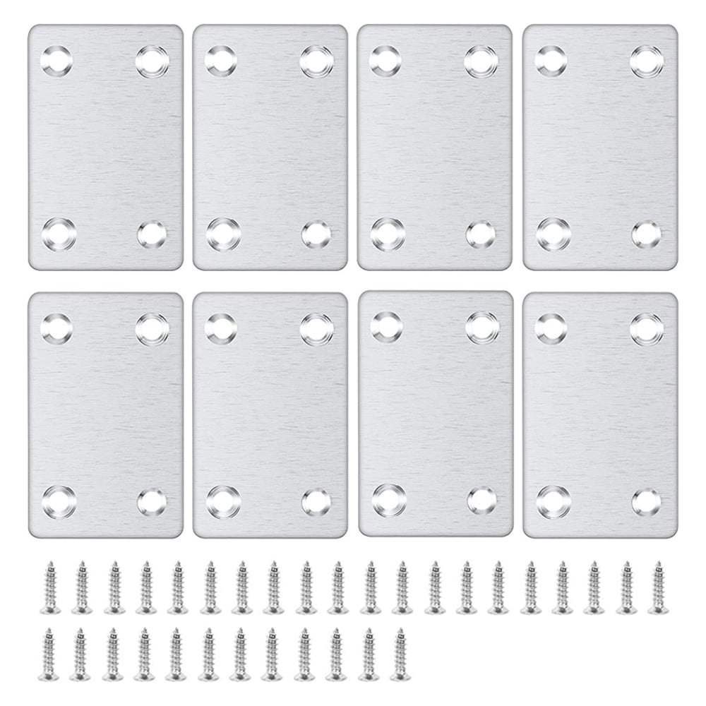 Bekayaa Metal Flat Straight Mending Plates, 8 Pcs, Stainless Steel ...