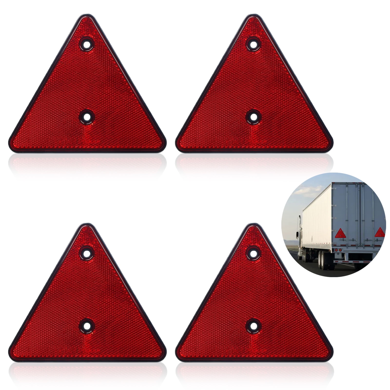 Bekayaa Safety Reflector Signs, 4-Pack, Slow Moving Vehicle Triangle ...