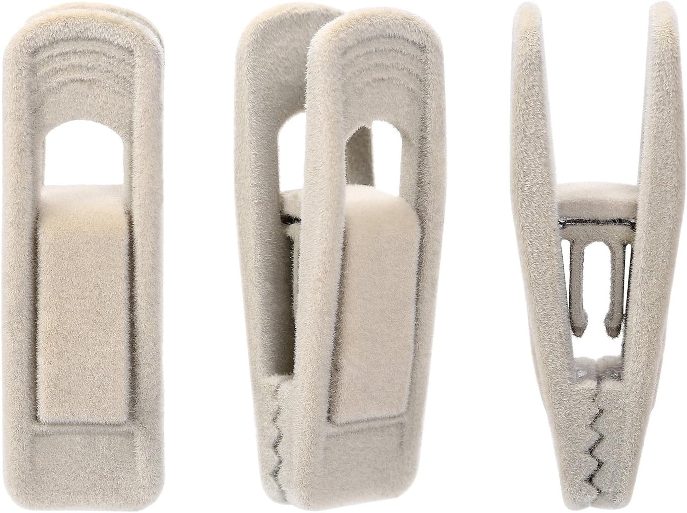 Bekayaa Velvet Hangers Clips, Strong Finger Clips for Thin Hangers ...