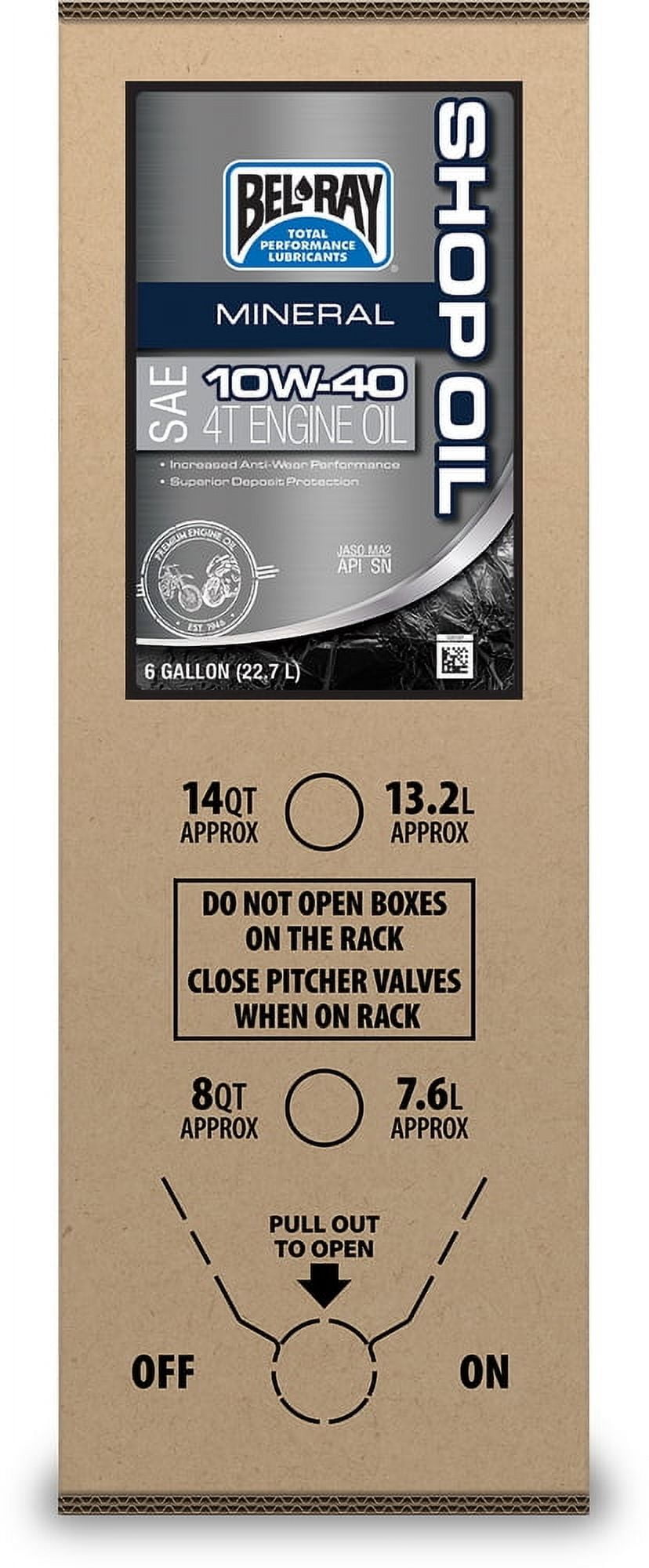 Bel-Ray 301290150033 MC-4T Mineral Oil - 10W40 - 6 Gal. - Walmart.com