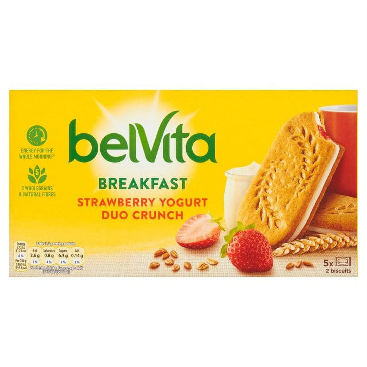 BelVita Soft Baked Breakfast Biscuits, Duo Crunch Strawberry & Yogurt ...