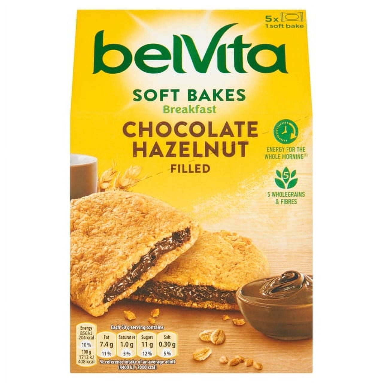 belVita Breakfast Biscuits Soft Bakes, Chocolate Filled, Vegetarian ...