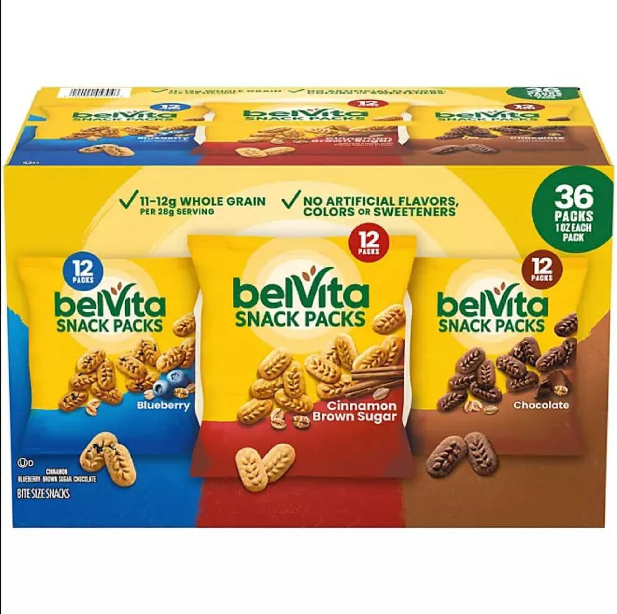 BelVita Breakfast Biscuits Variety Packs | 3 KMC2Natural Flavors - 12 ...