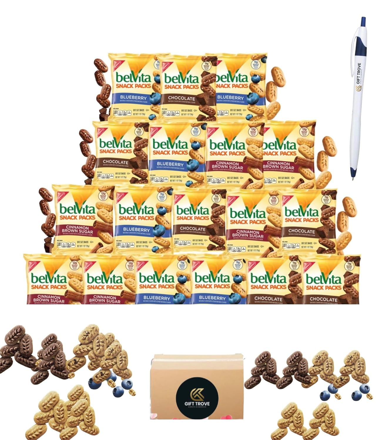 BelVita Breakfast Biscuits Variety Packs | 3 Natural Flavors | Bite ...