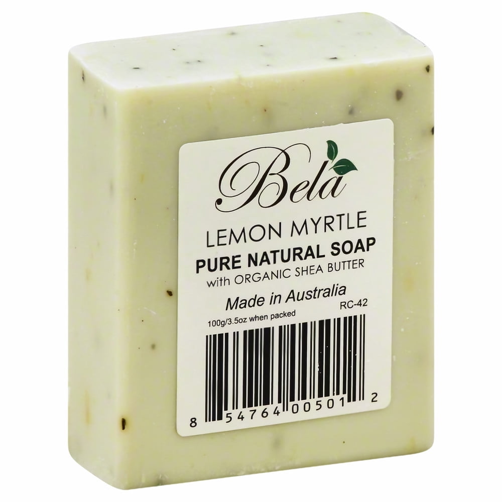 Bela Pure Natural Lemon Myrtle Body Cleansing Soap 3.5 oz. (Pack of 10 ...