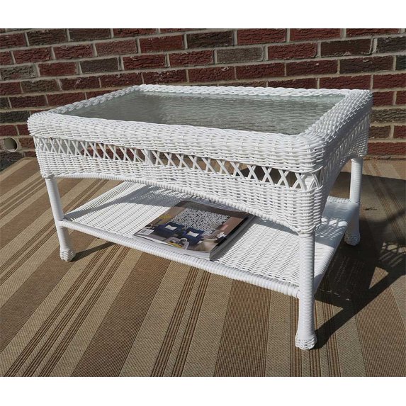 Belaire Rectangular Coffee Table with Glass Top - Walmart.com