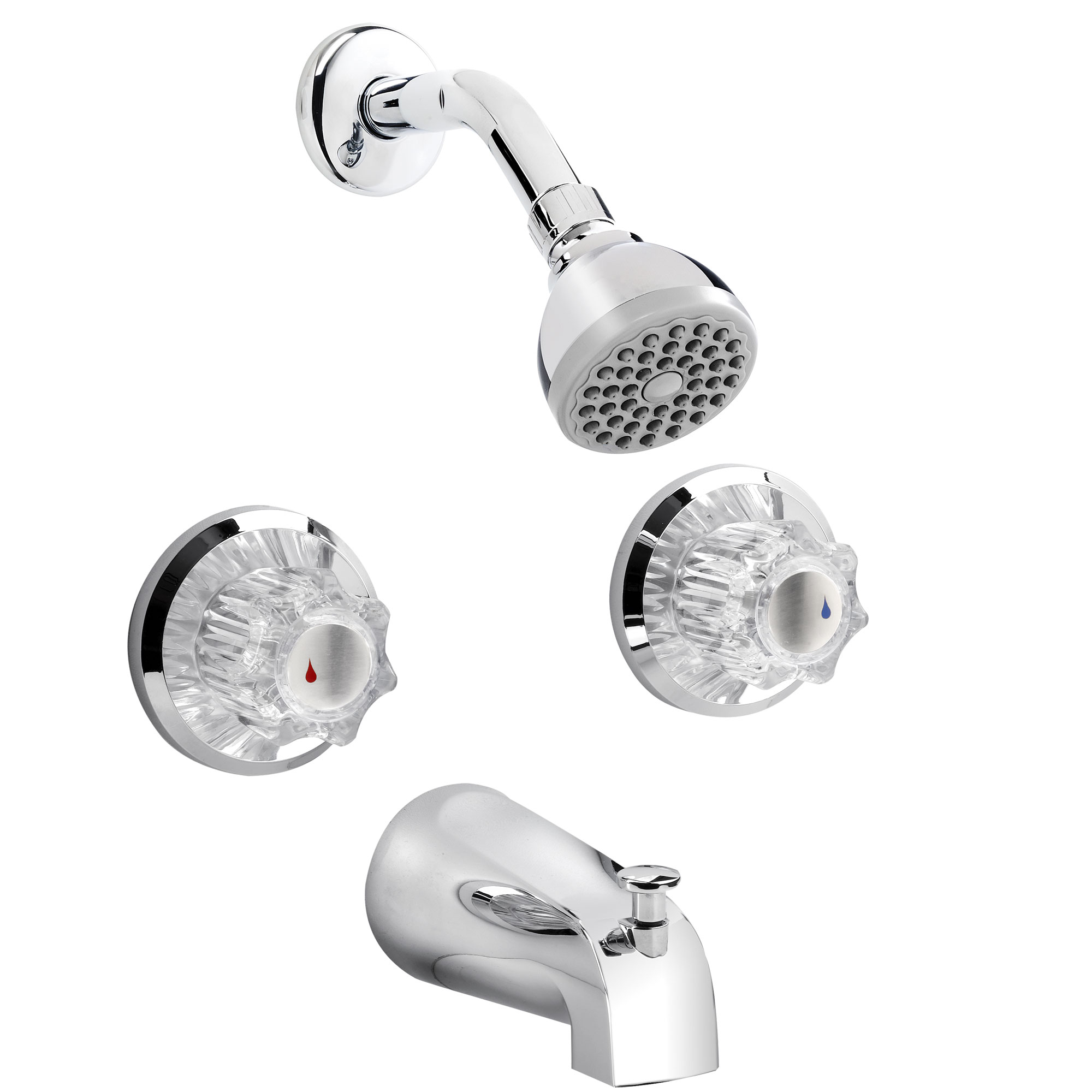 OakBrook Essentials Three Handle Tub and Shower Faucet, Polished Chrome - Walmart.com