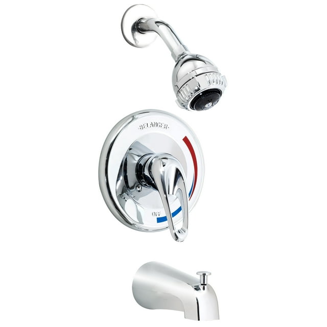Belanger 4790CP Single Handle Shower Head and Bathtub Faucet, Polished ...