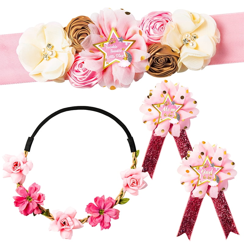 Belanttega 5-Piece Pink Star Belts Set for Maternity Photoshoot ...