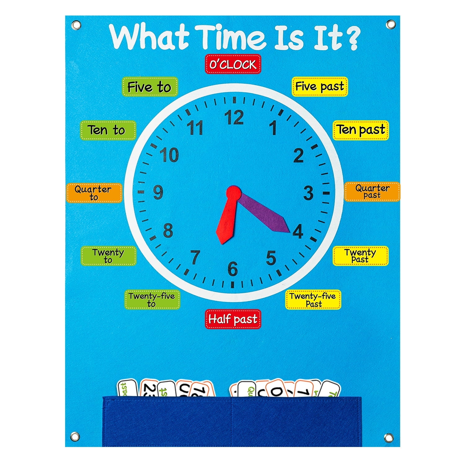 Belanttega Clock Time Learning Felt Storyboard Set for School Teaching ...
