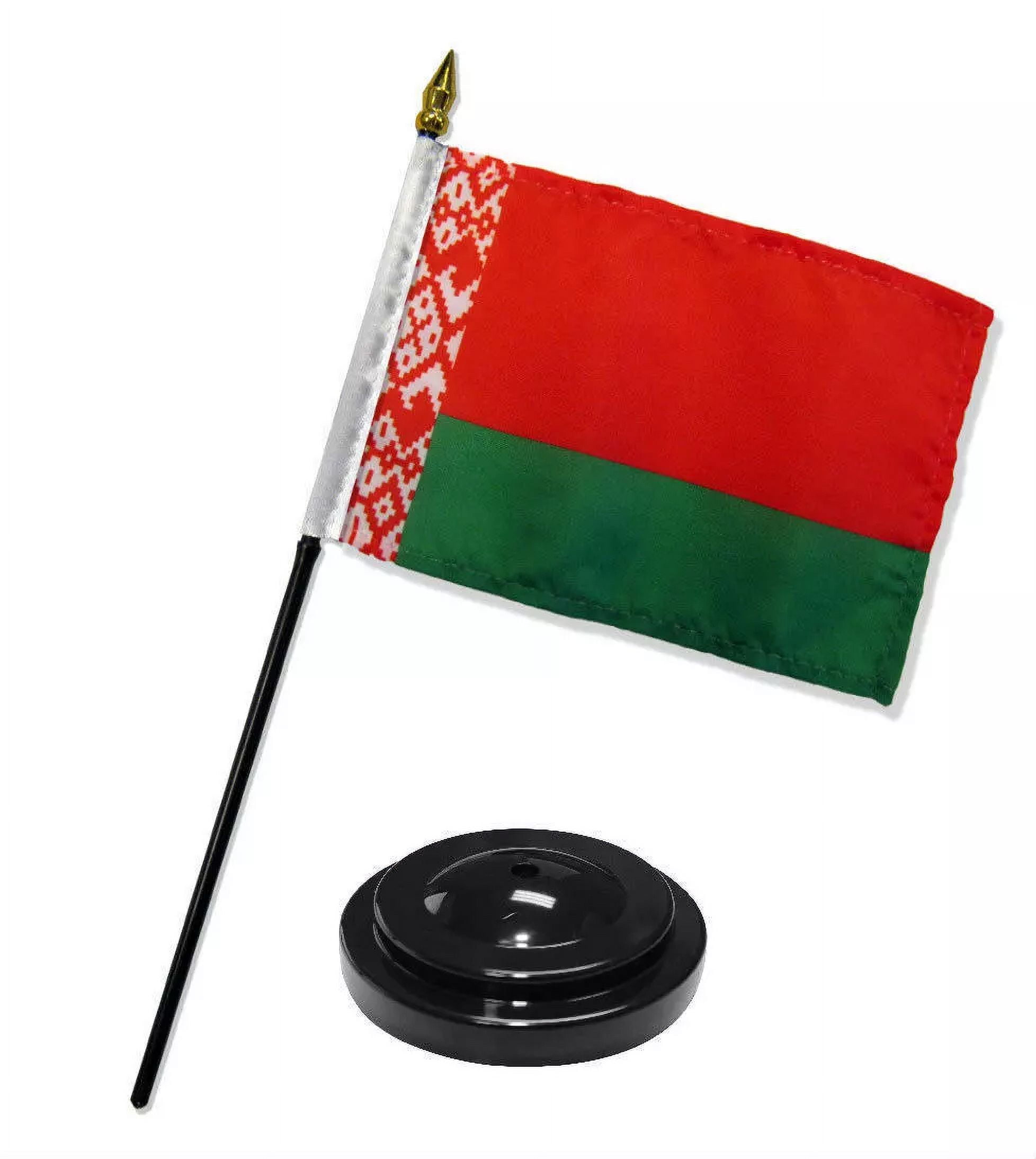 Belar 4"x6" Flag Desk Set Table Stick Black Base - Walmart.com