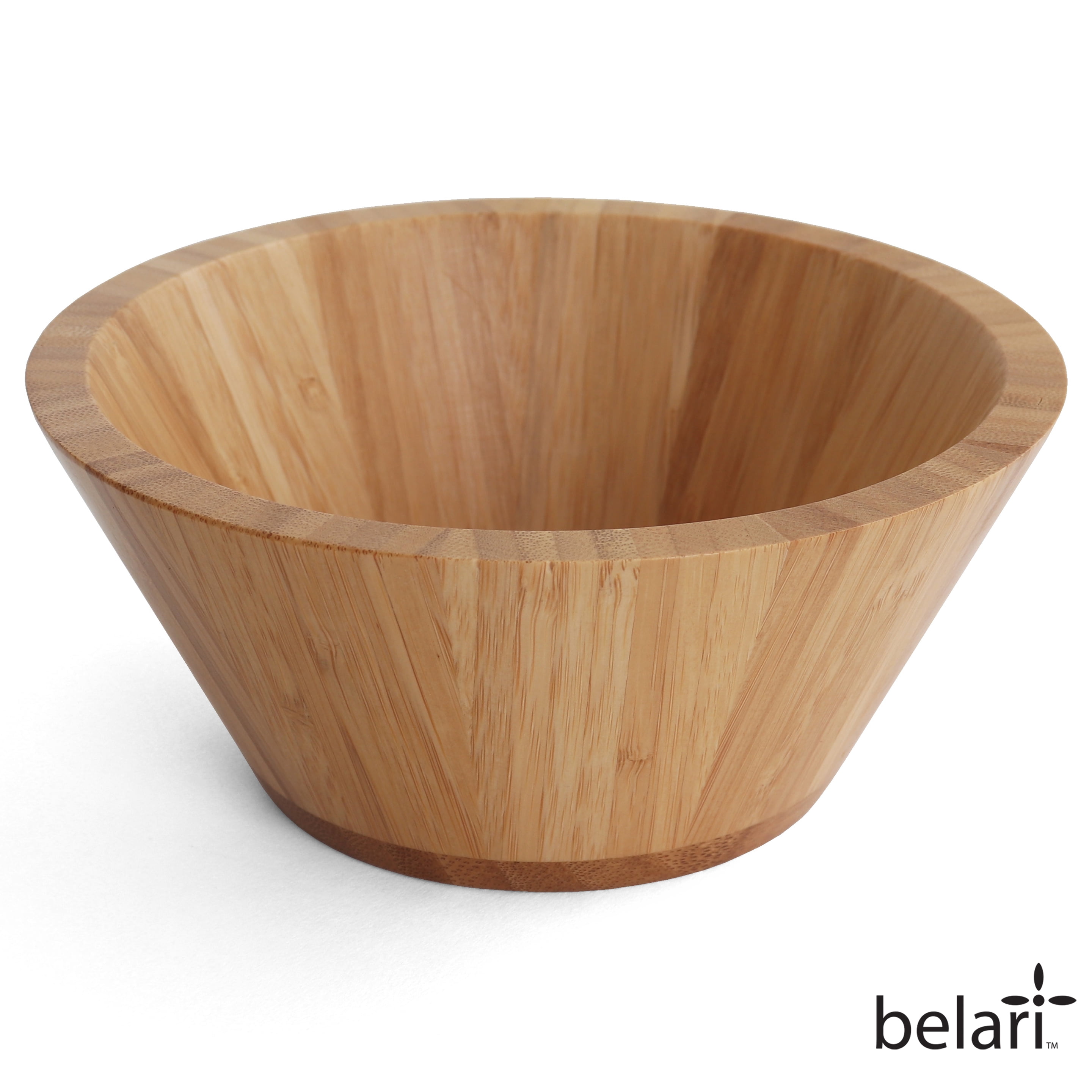 Belari 6.5" Bamboo Reusable Bowls Eco Friendly Natural Dinnerware Set ...