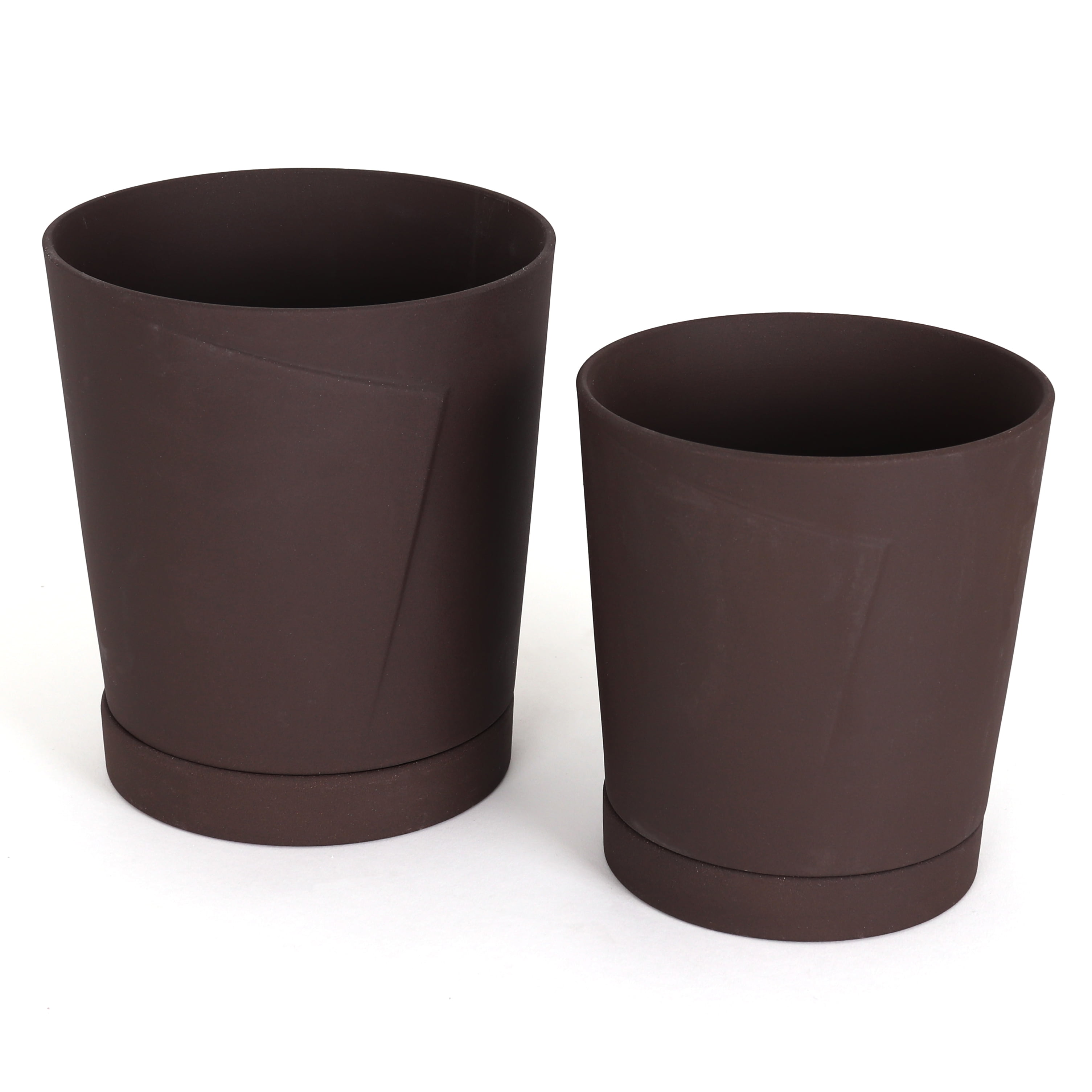 Belari Stoneware Planters - Indoor Planters / Outdoor Planters - Brown ...