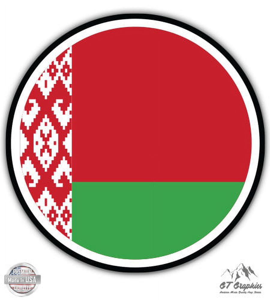 Belarus Flag - 8" Vinyl Sticker - For Car Laptop I-Pad - Waterproof ...