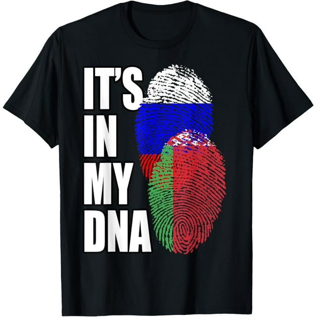 Belarusian And Russian Mix DNA Flag Heritage T-Shirt - Walmart.com