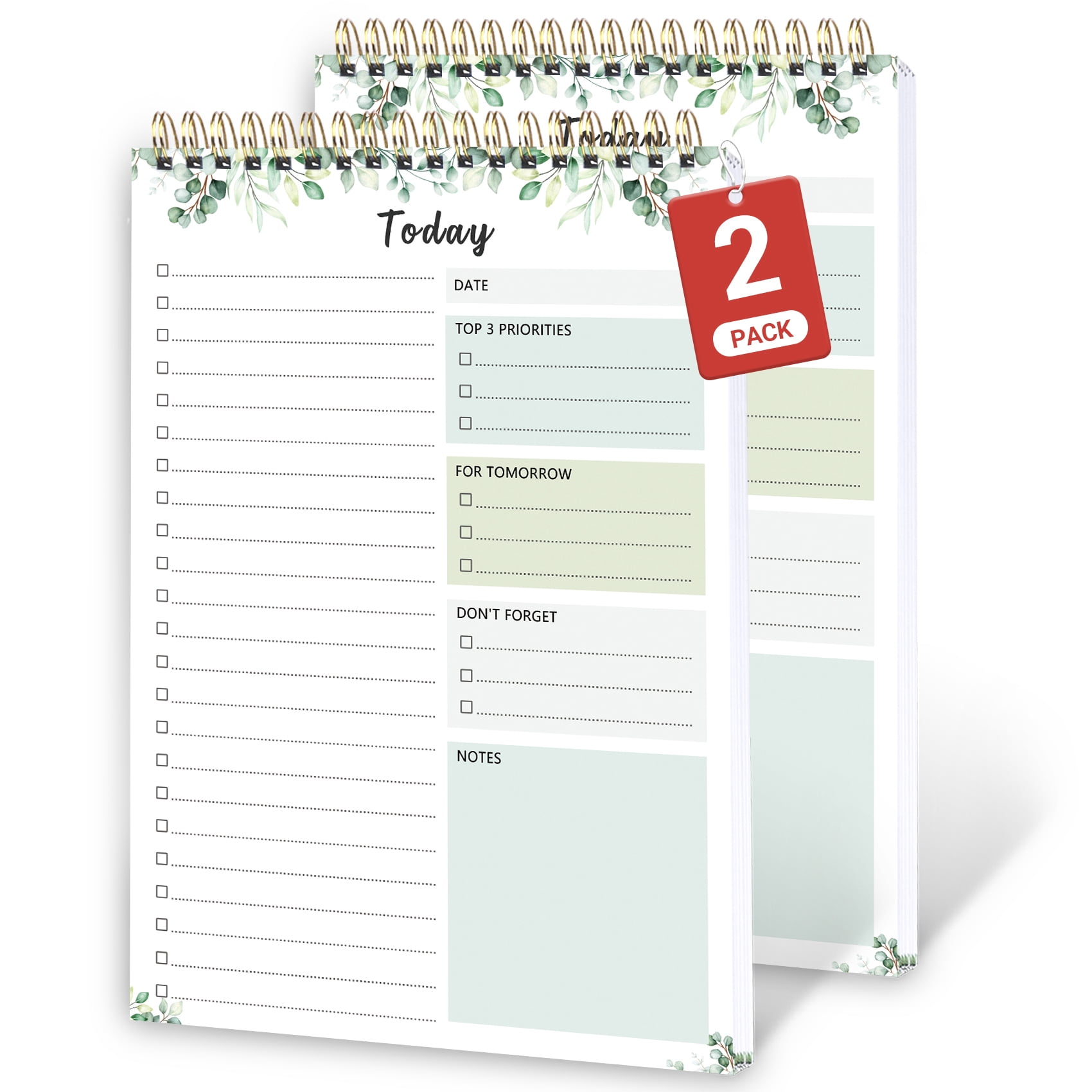 CICPAP Undated Daily To Do List Notepad, Time Management Goal Planner ...