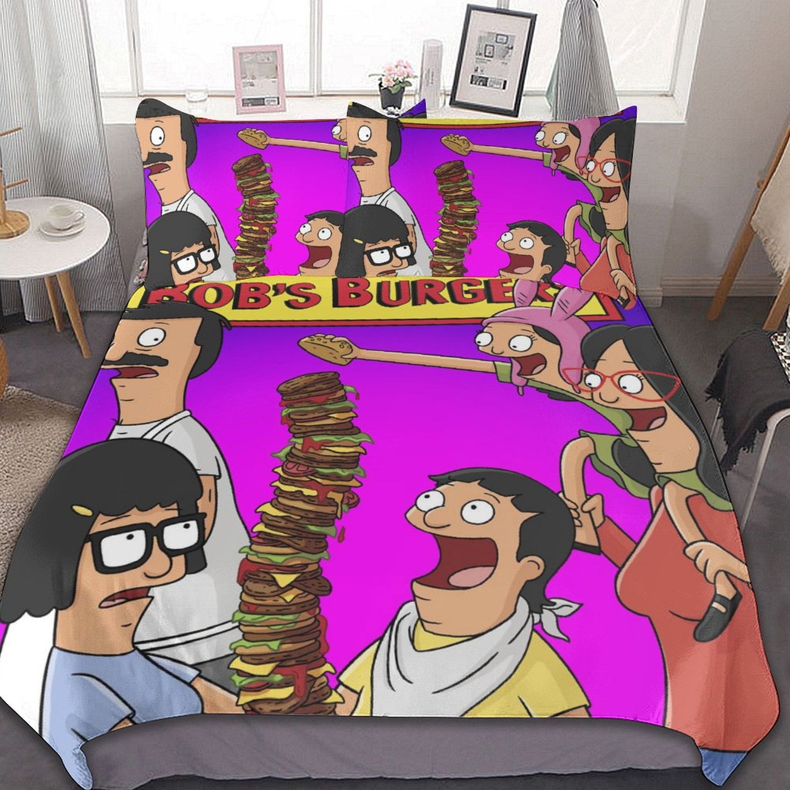 Belcher Family Bob's Burgers 3 Piece Bedding Sets Decor Comforter Sets ...