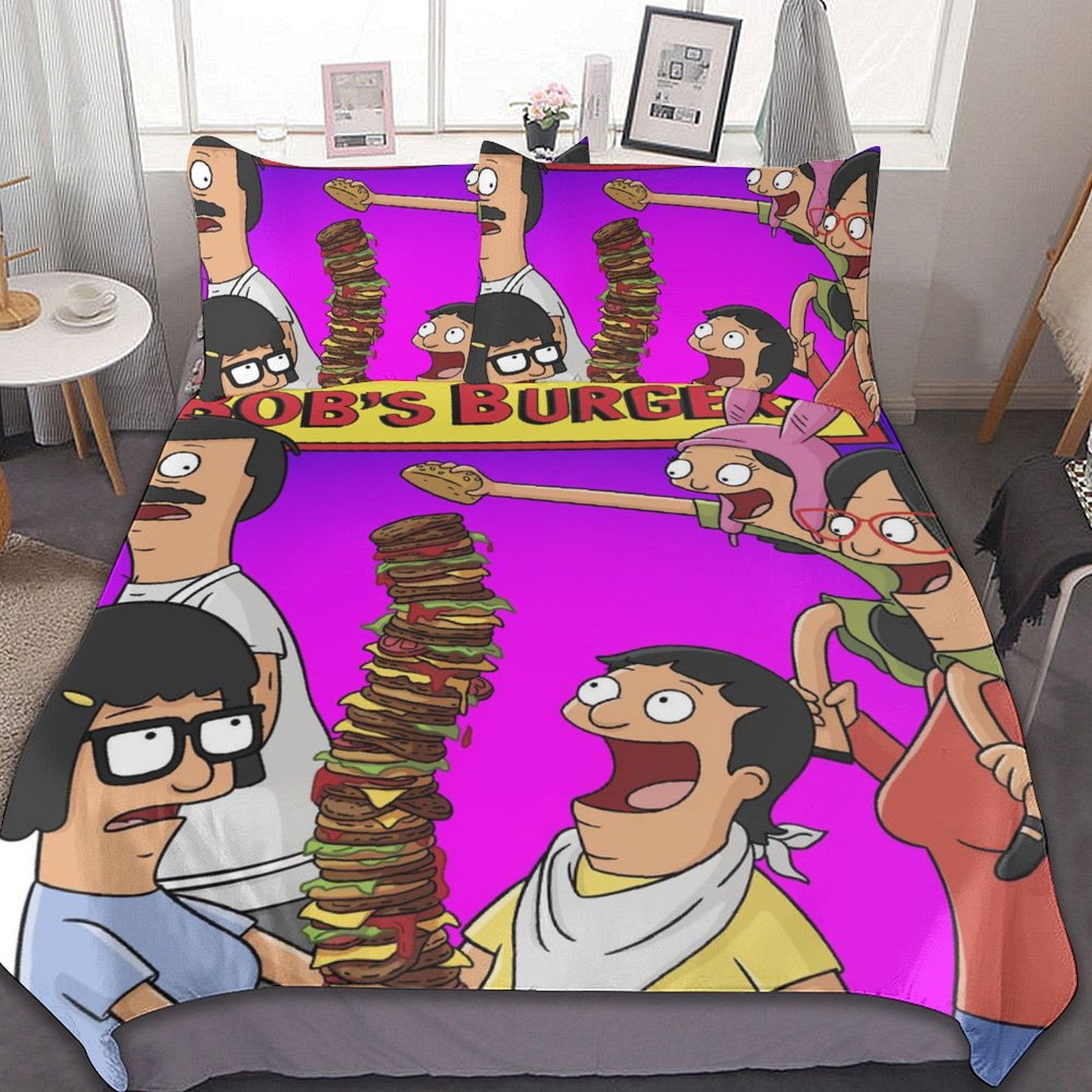 Belcher Family Bob's Burgers 3 Piece Bedding Sets Decor Comforter Sets ...