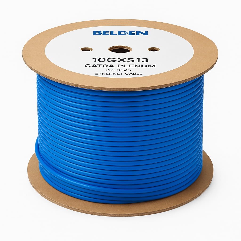 Belden 10GXS13 Cat6A Plenum Ethernet Cable 23AWG Solid Copper 1000ft ...