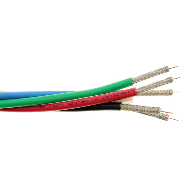 Belden 1505S5 Brilliance RGB Snake Cable, 5-Coax RG59/ SDI Video Cable ...
