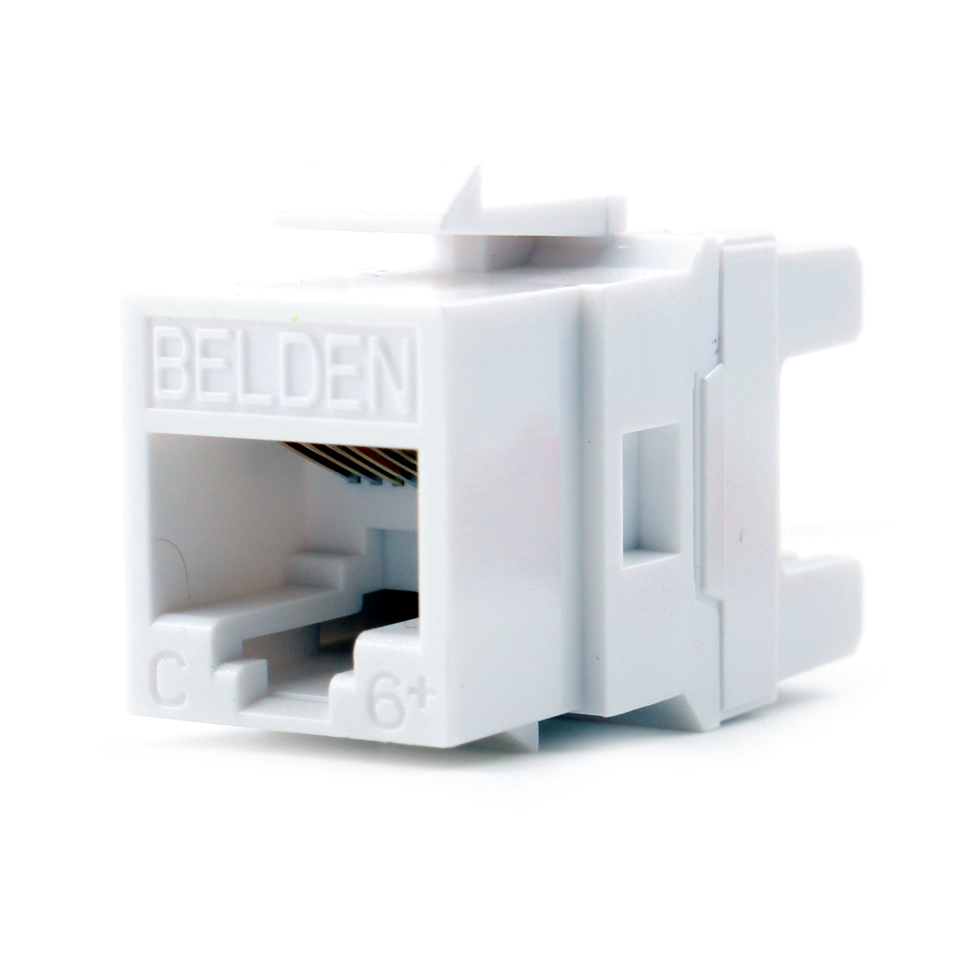 Belden AX101320 Category-6+ Ethernet Data Jack, CAT6+, UTP, RJ45, White ...