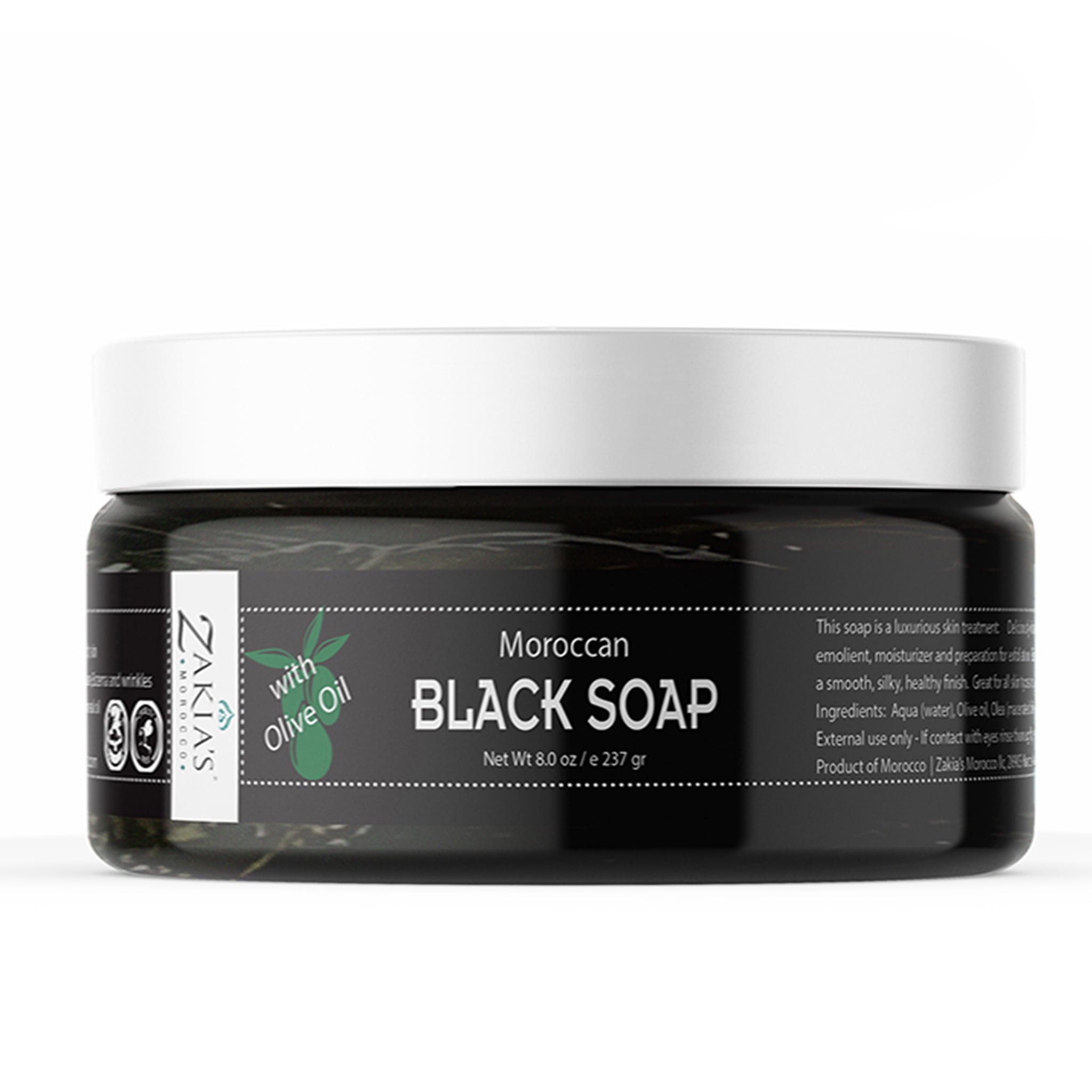 Beldi Moroccan Black Soap - 100% Natural, Olive Oil Based, Unscented ...
